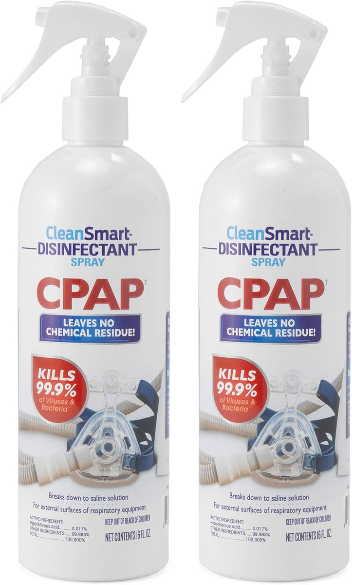 CleanSmart CPAP Disinfectant Spray – 16 oz (2-Pack), Kills 99.9% Germs ...