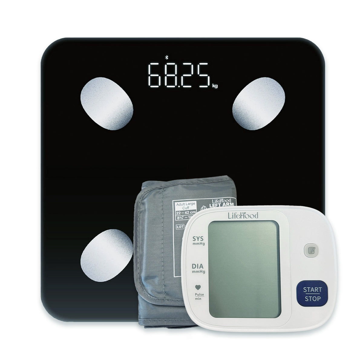 Home Health Monitoring Kit – Bluetooth Scale + Blood Pressure Monitor ...
